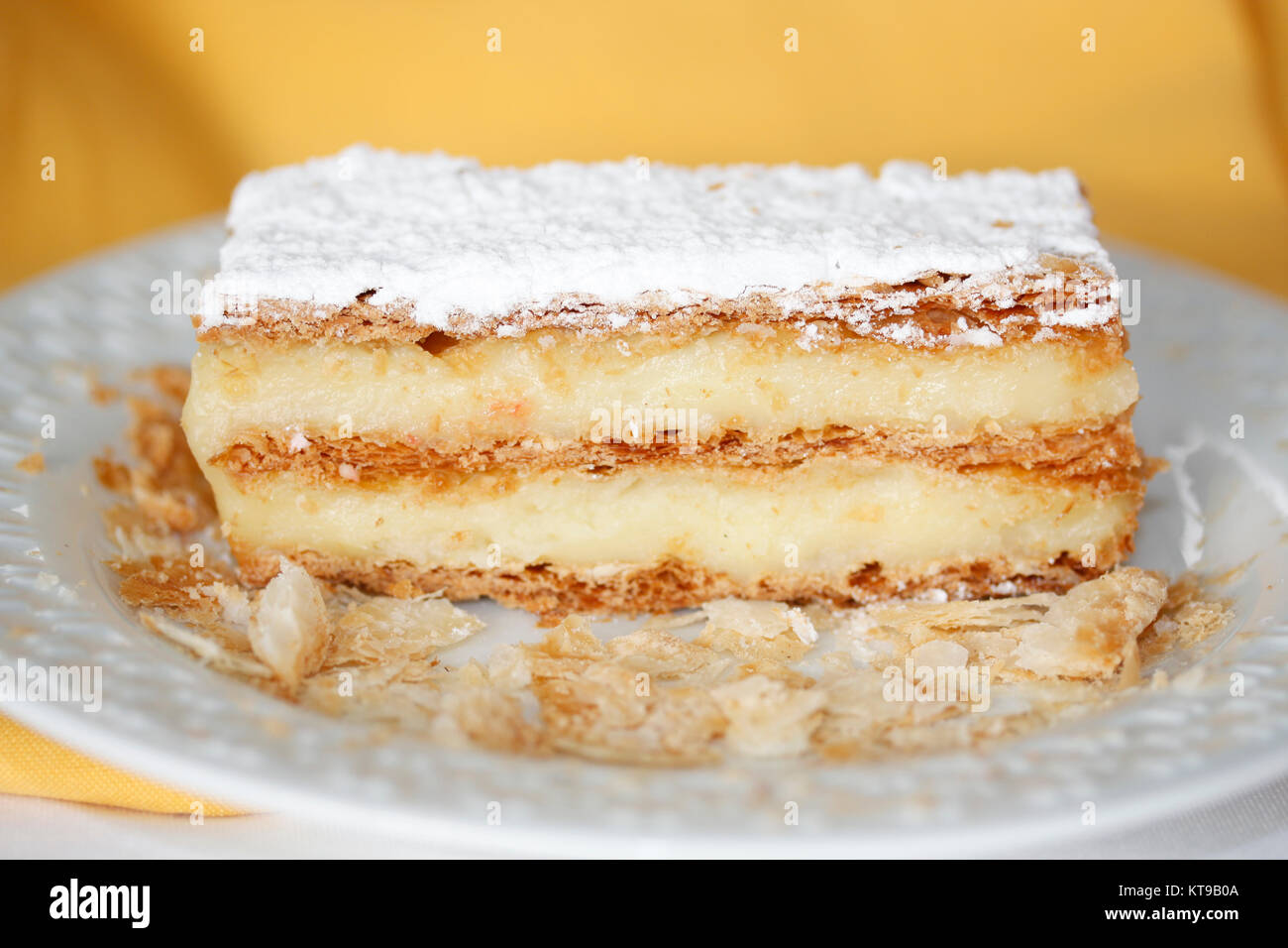 a thousand sheets cake dessert yellow food Stock Photo - Alamy