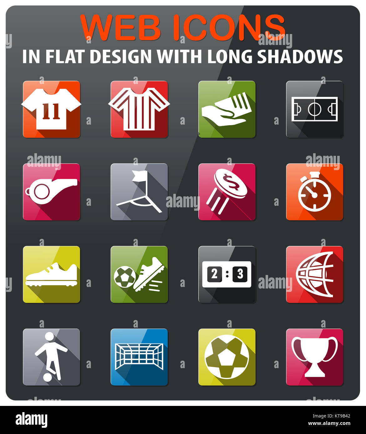 soccer icon set Stock Photo - Alamy