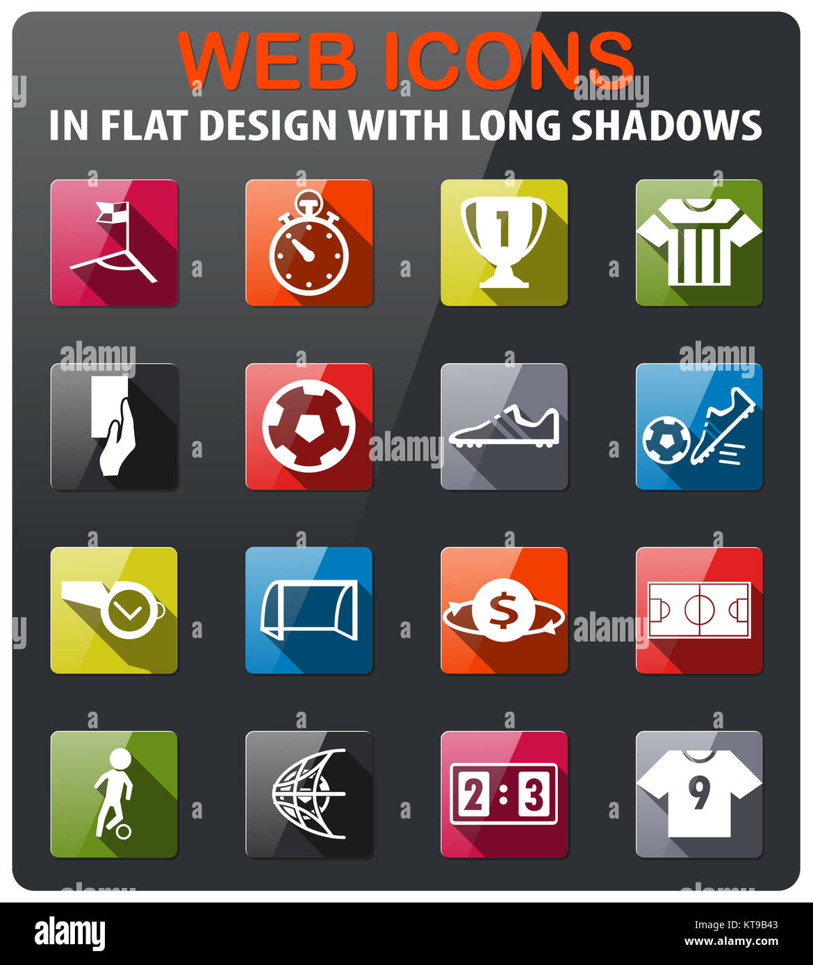 soccer icon set Stock Photo - Alamy
