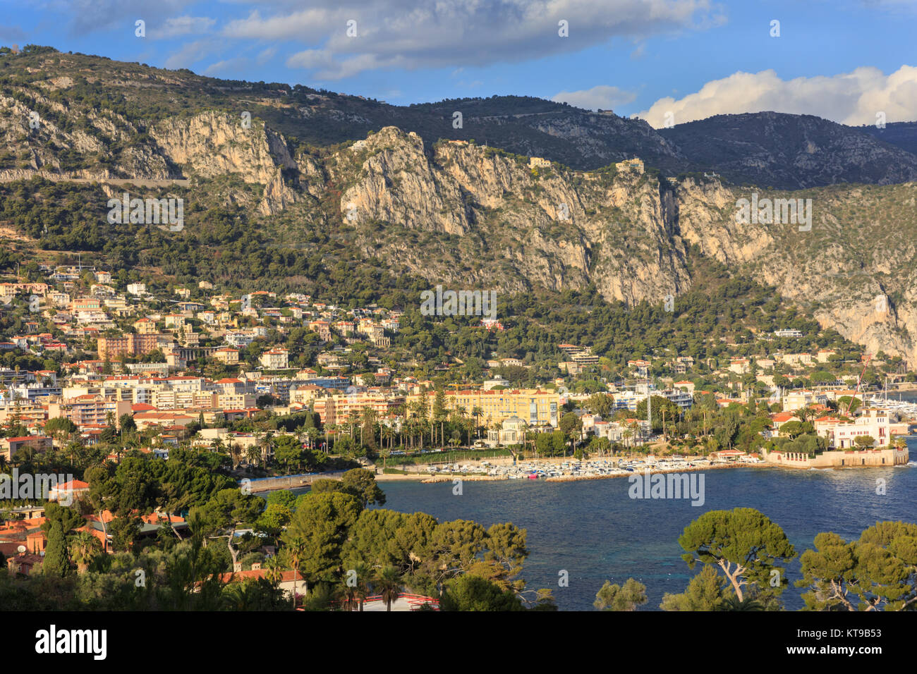 View towards Beaulieu-sur-Mer, Alpes Maritimes, Cote d'Azur, France ...