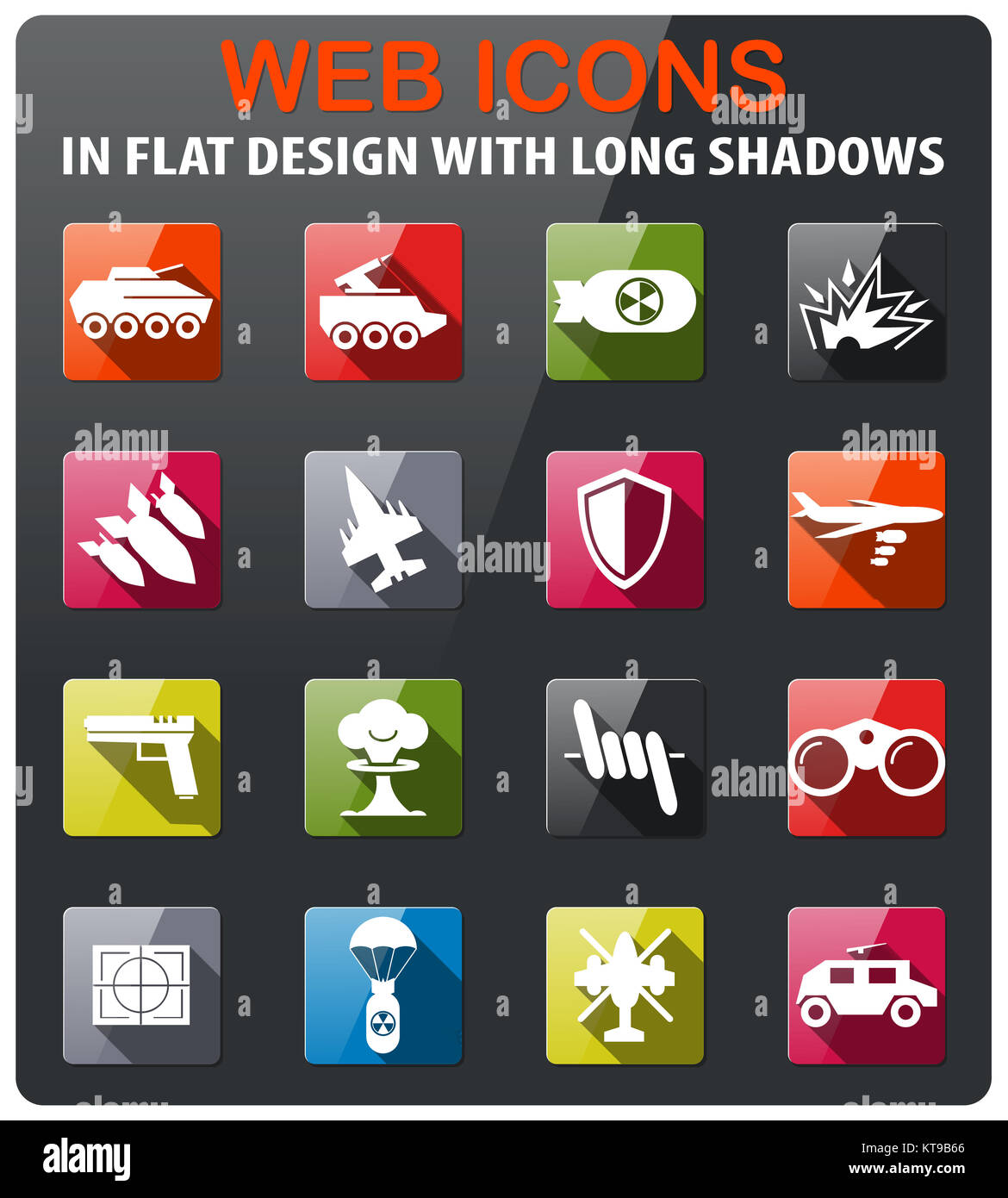 war symbols icon set Stock Photo - Alamy