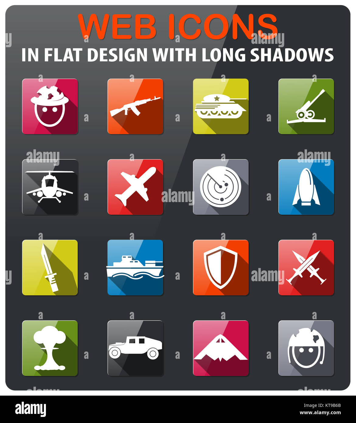 war symbols icon set Stock Photo - Alamy