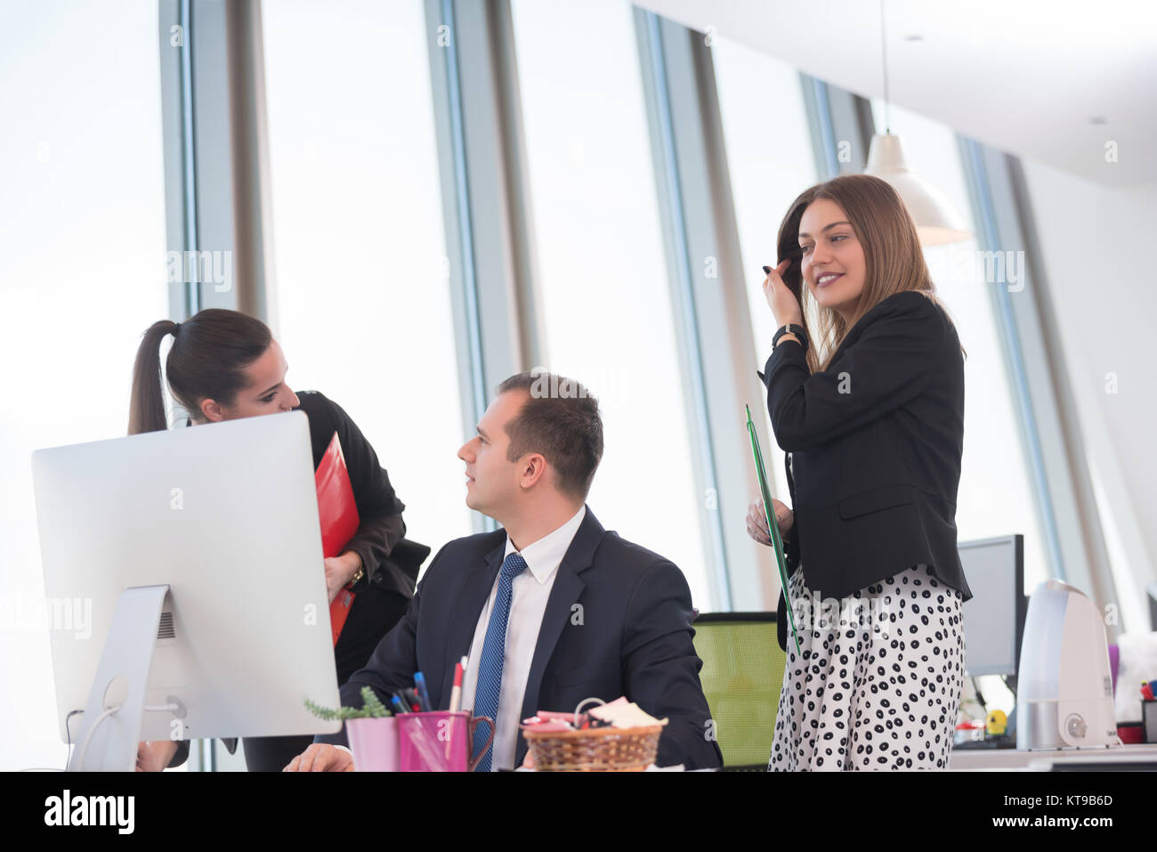 Businessman, meeting, business, office Stock Photo - Alamy