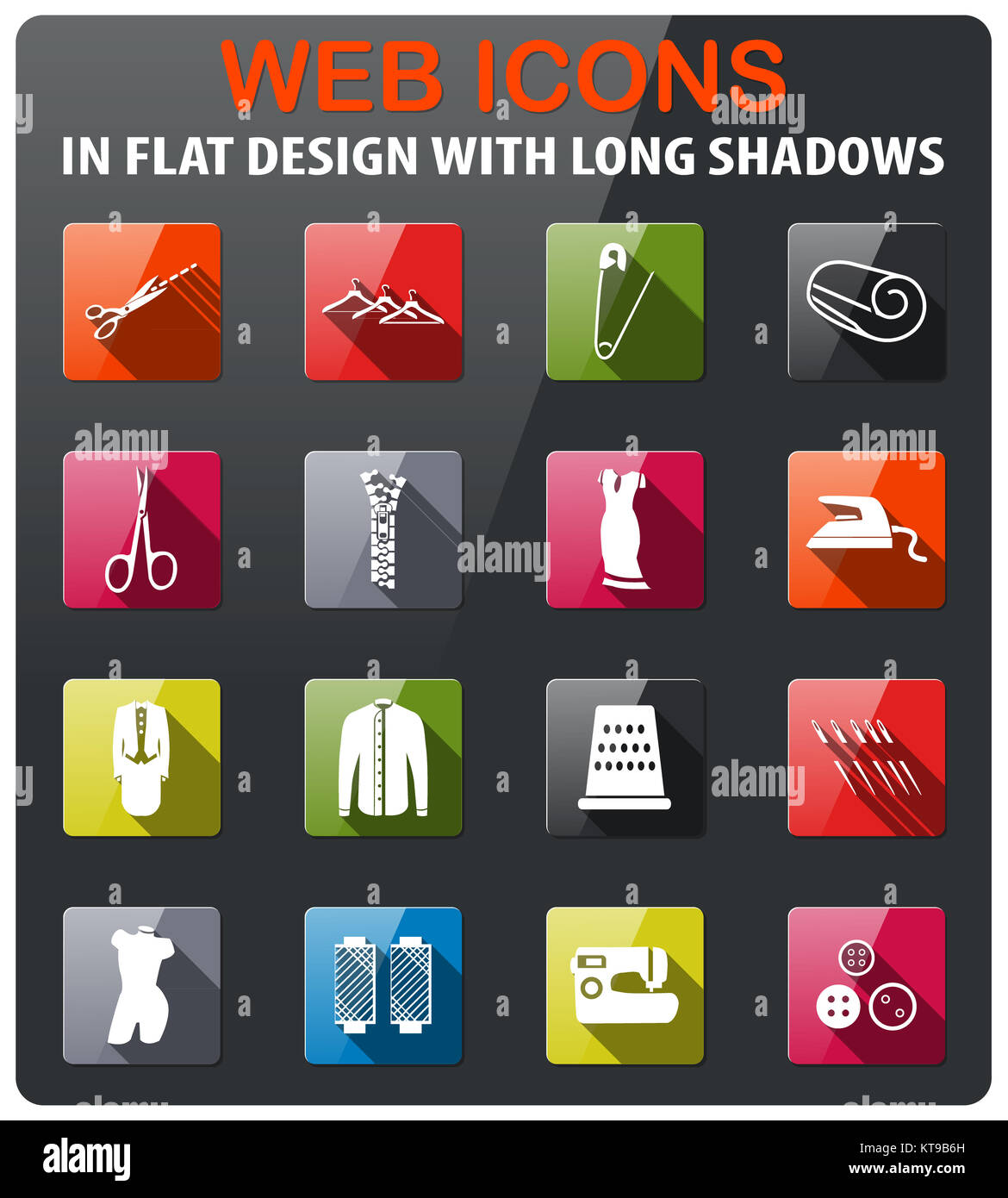 tailoring icon set Stock Photo - Alamy