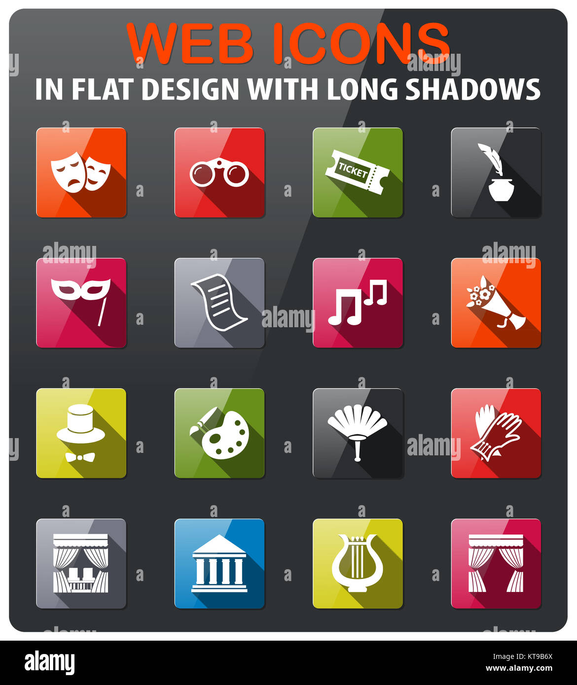 theater icon set Stock Photo - Alamy