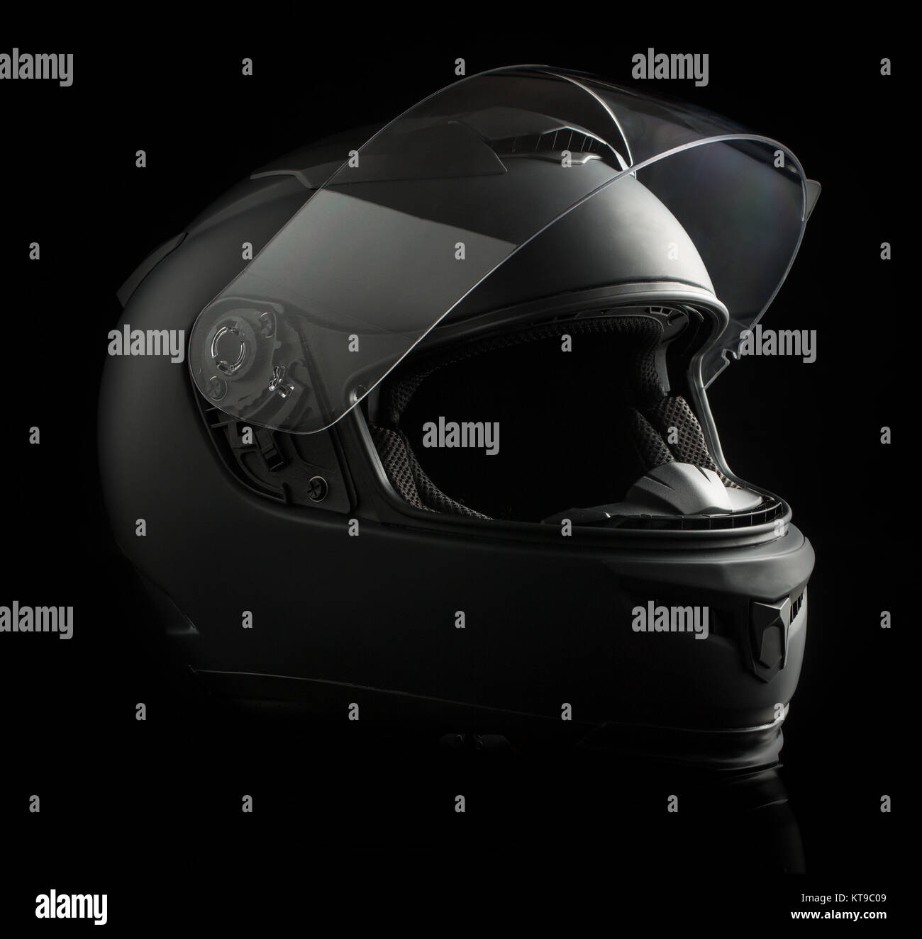 black motorcycle helmet Stock Photo - Alamy