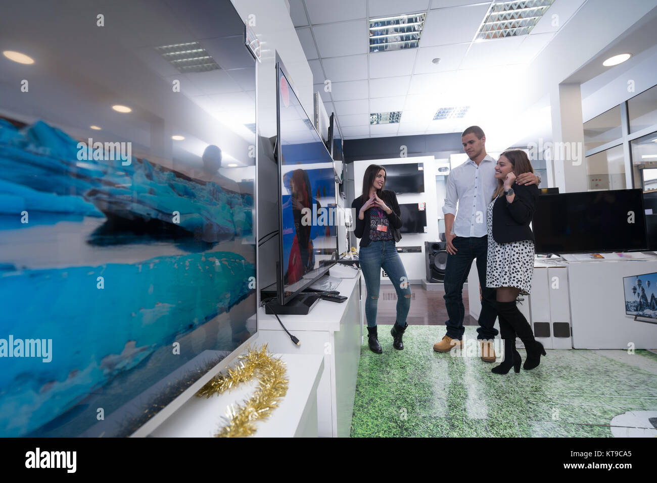 Shopping for newest technology Stock Photo - Alamy