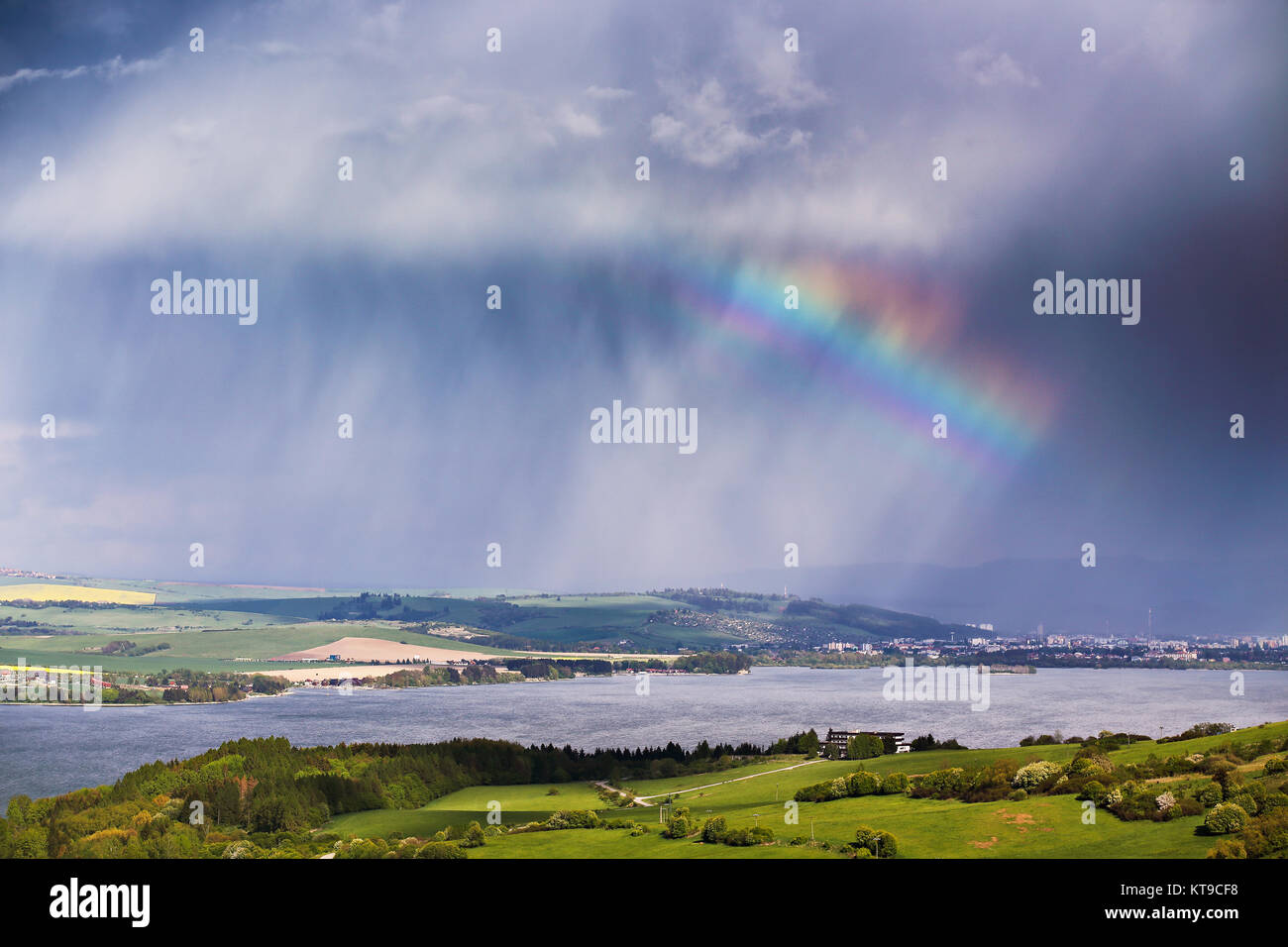 Rainbow after spring summer storm hi-res stock photography and images ...