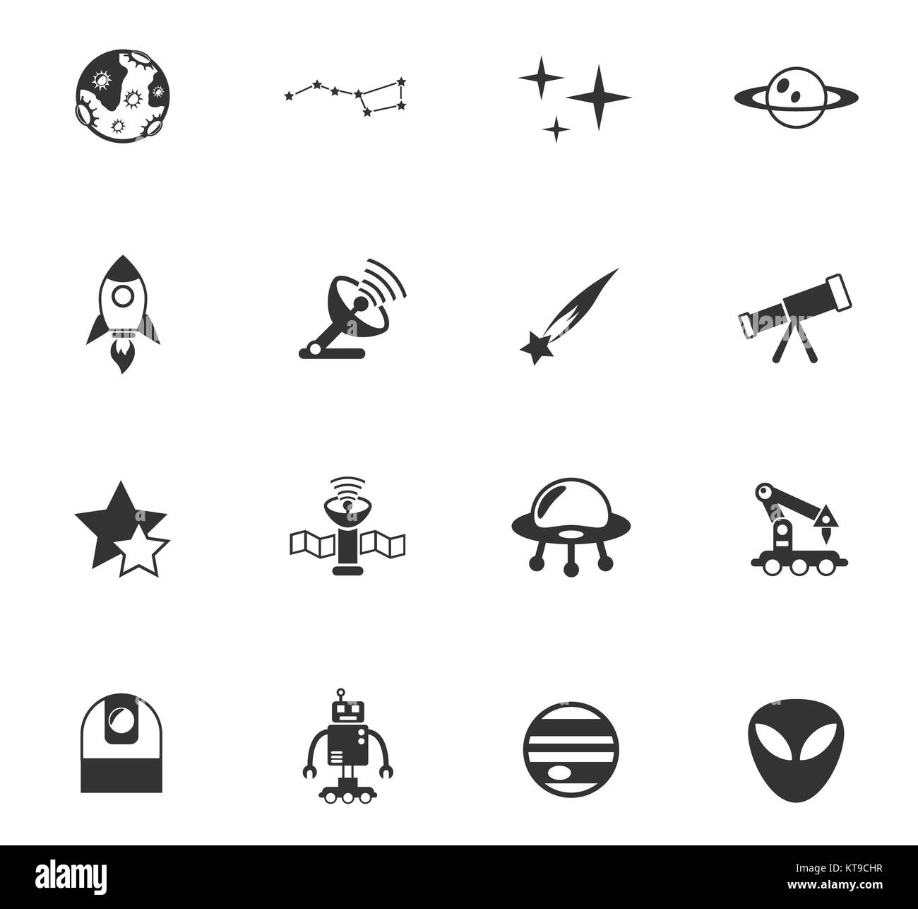 space icon set Stock Photo - Alamy