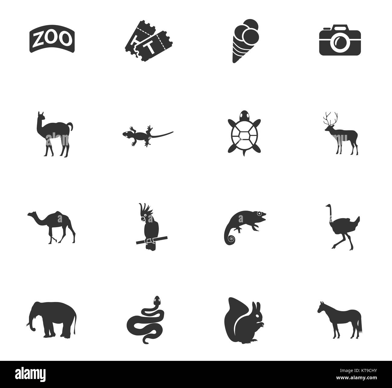 zoo icon set Stock Photo - Alamy