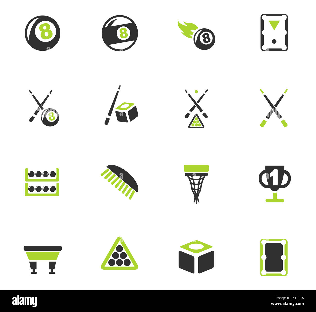 Billiard balls cues pool Cut Out Stock Images & Pictures - Alamy