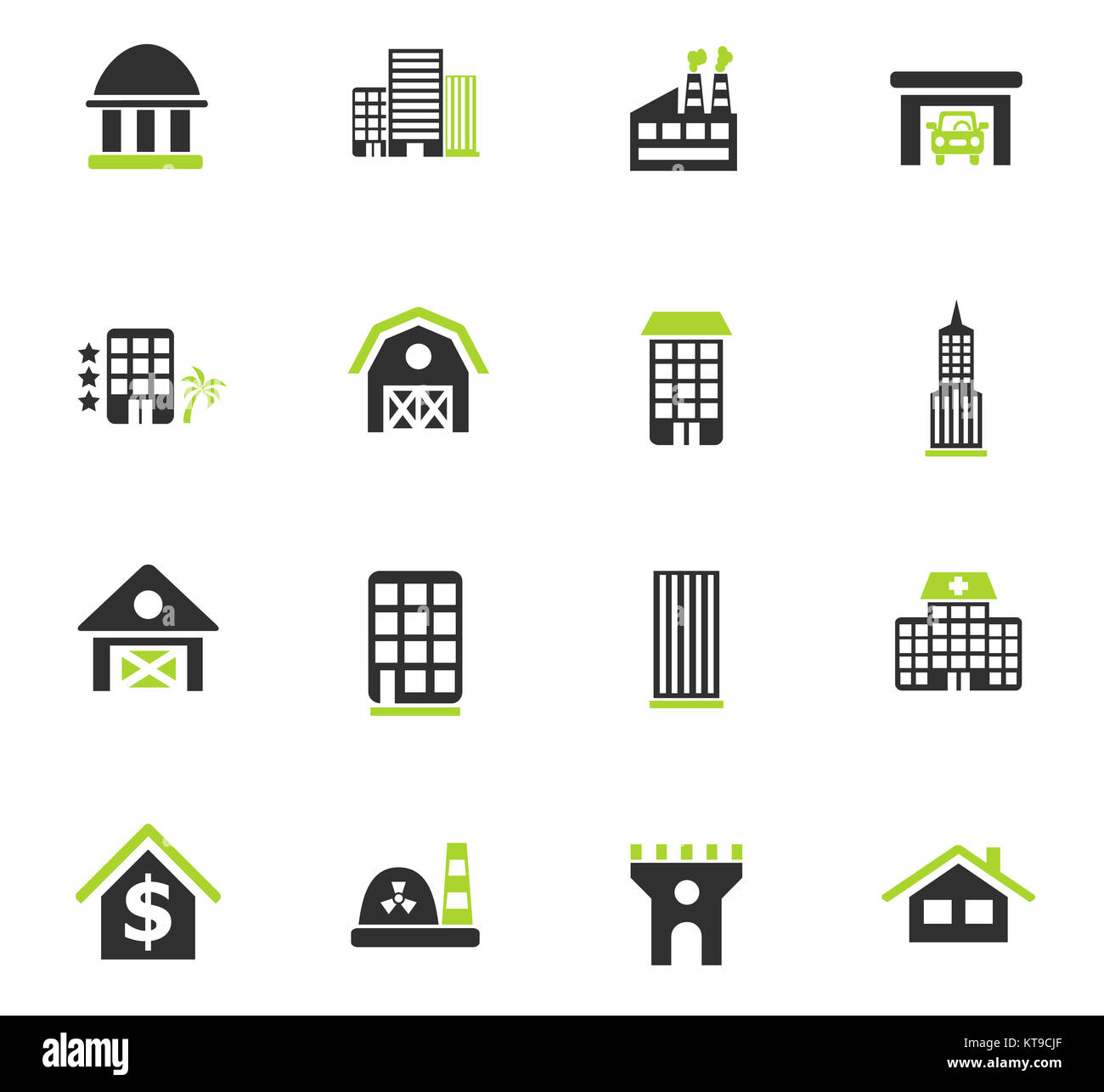 building icon set Stock Photo - Alamy