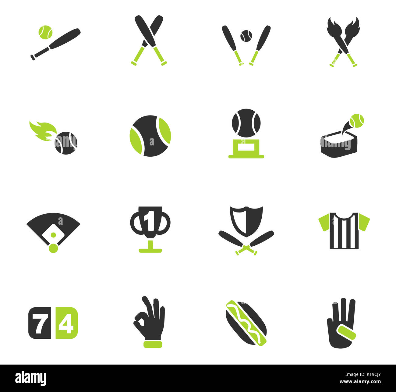 baseball icon set Stock Photo - Alamy