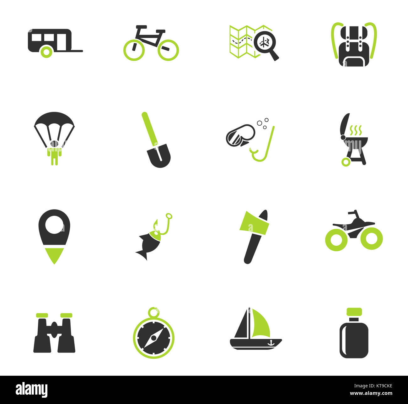 active recreation icon set Stock Photo - Alamy