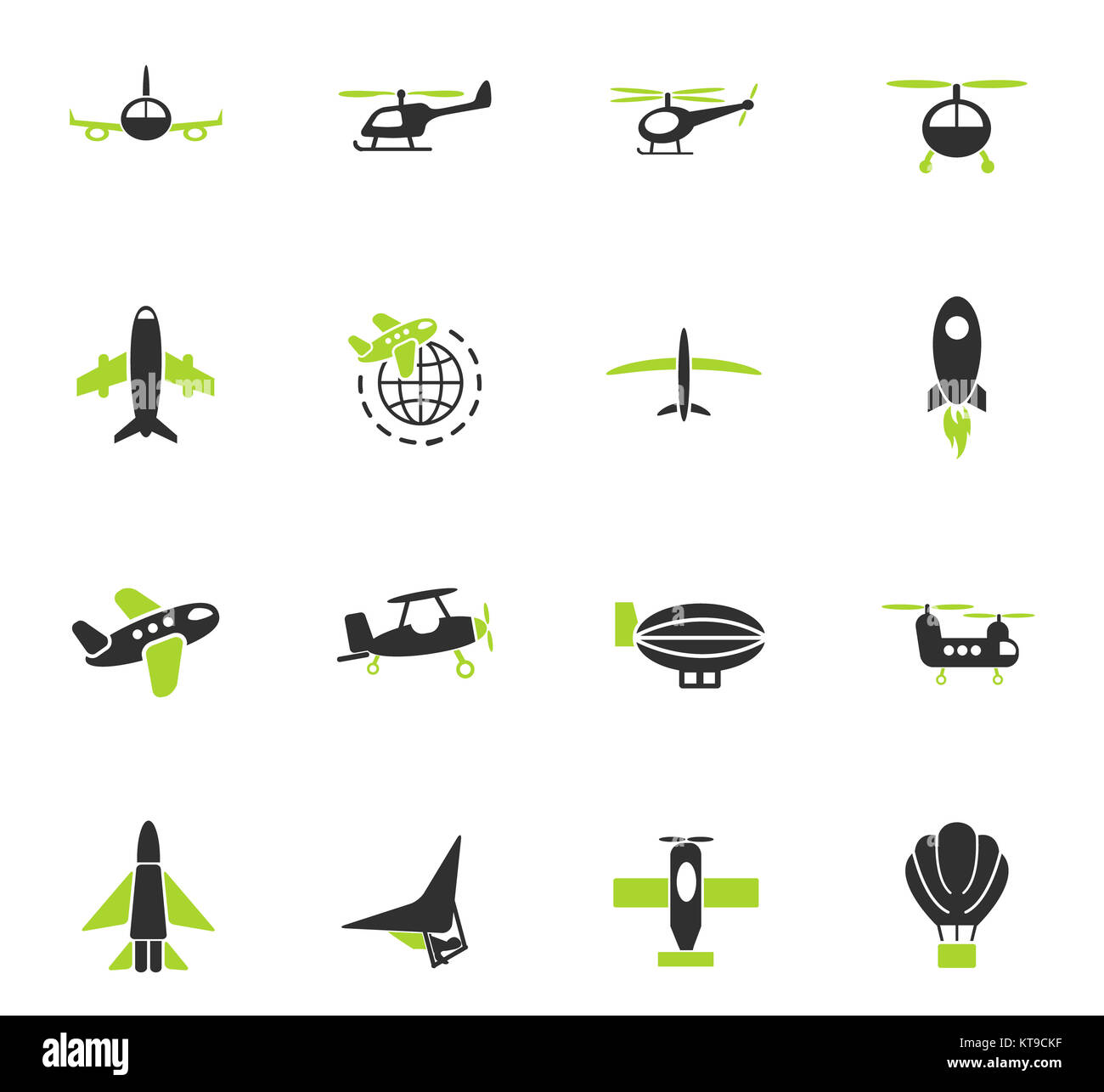 air transport icon set Stock Photo - Alamy