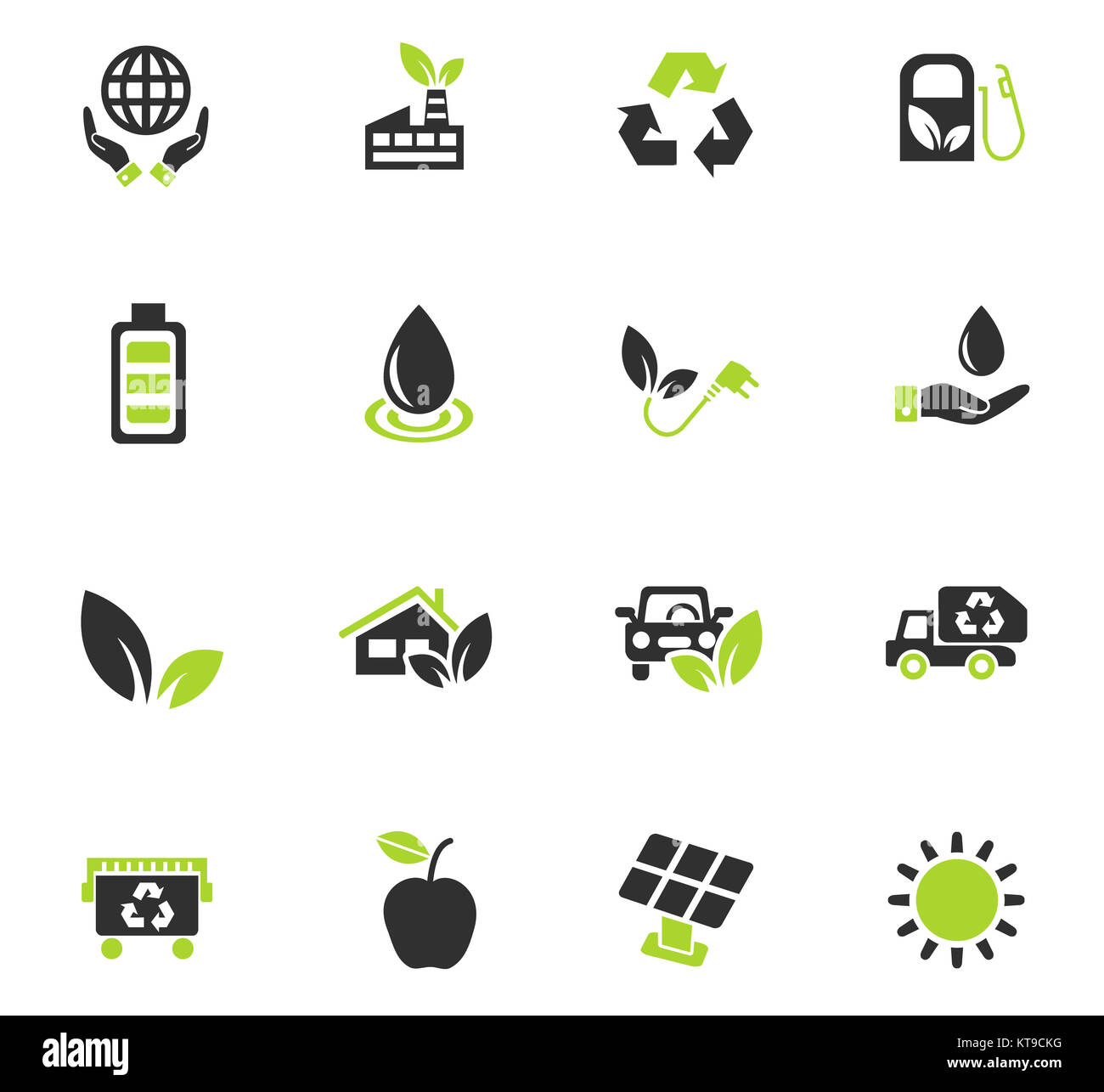 alternative energy icon set Stock Photo - Alamy