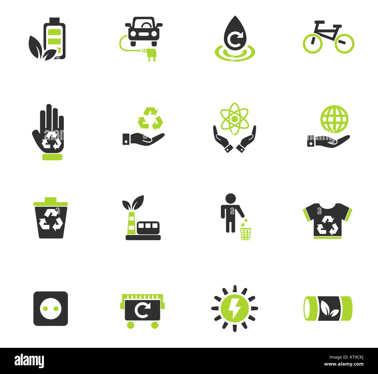 alternative energy icon set Stock Photo - Alamy