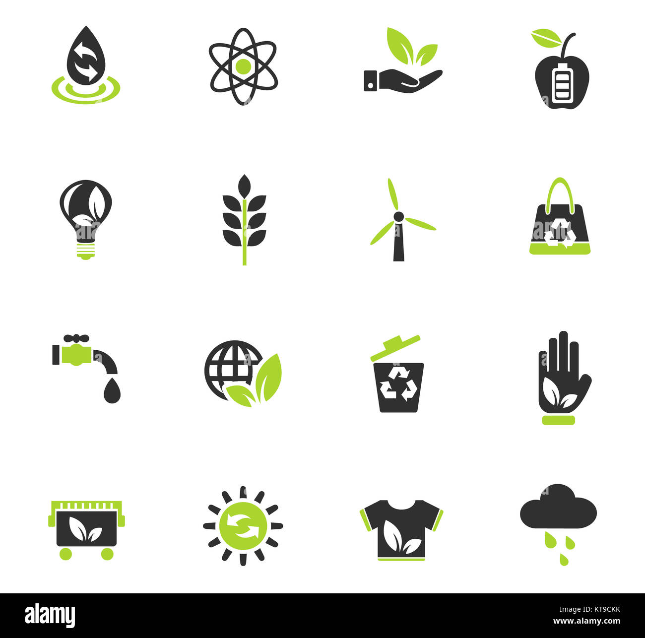alternative energy icon set Stock Photo - Alamy