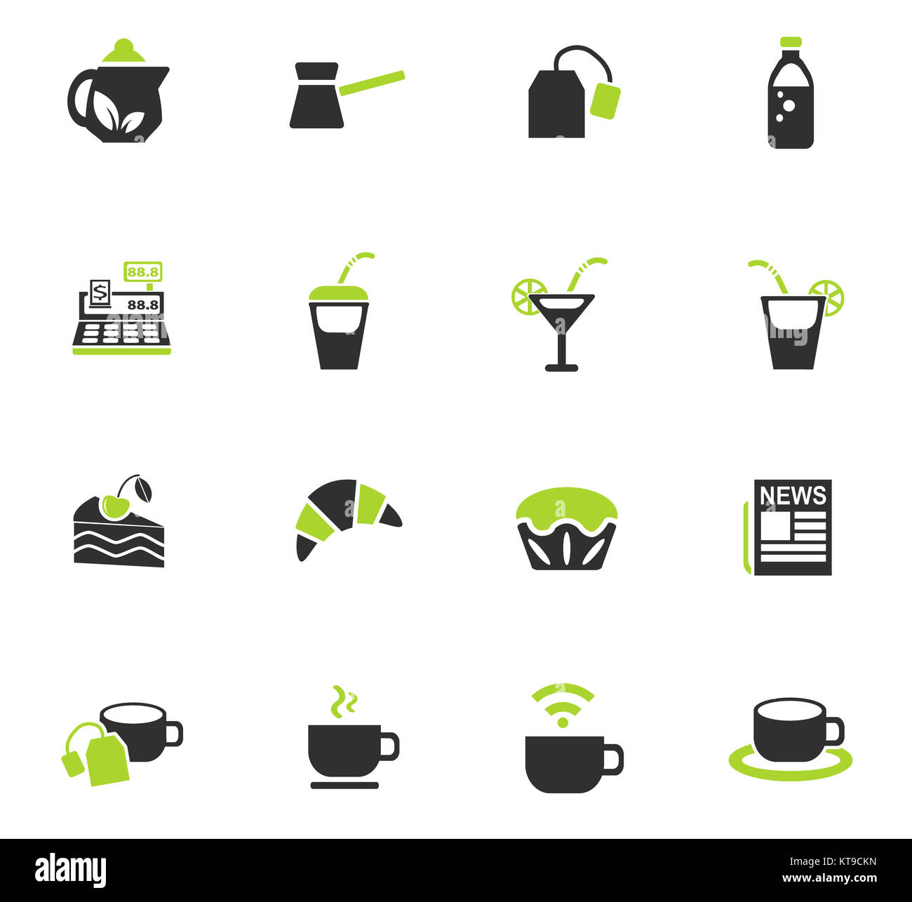 cafe icon set Stock Photo - Alamy