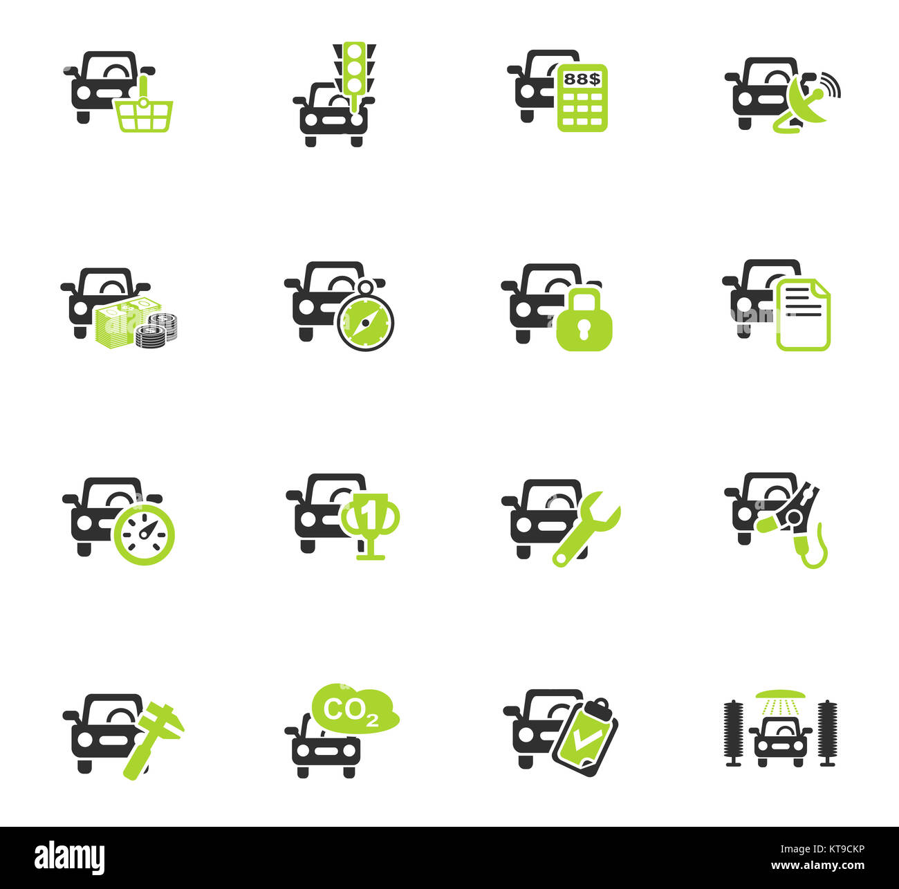 car service icon set Stock Photo - Alamy