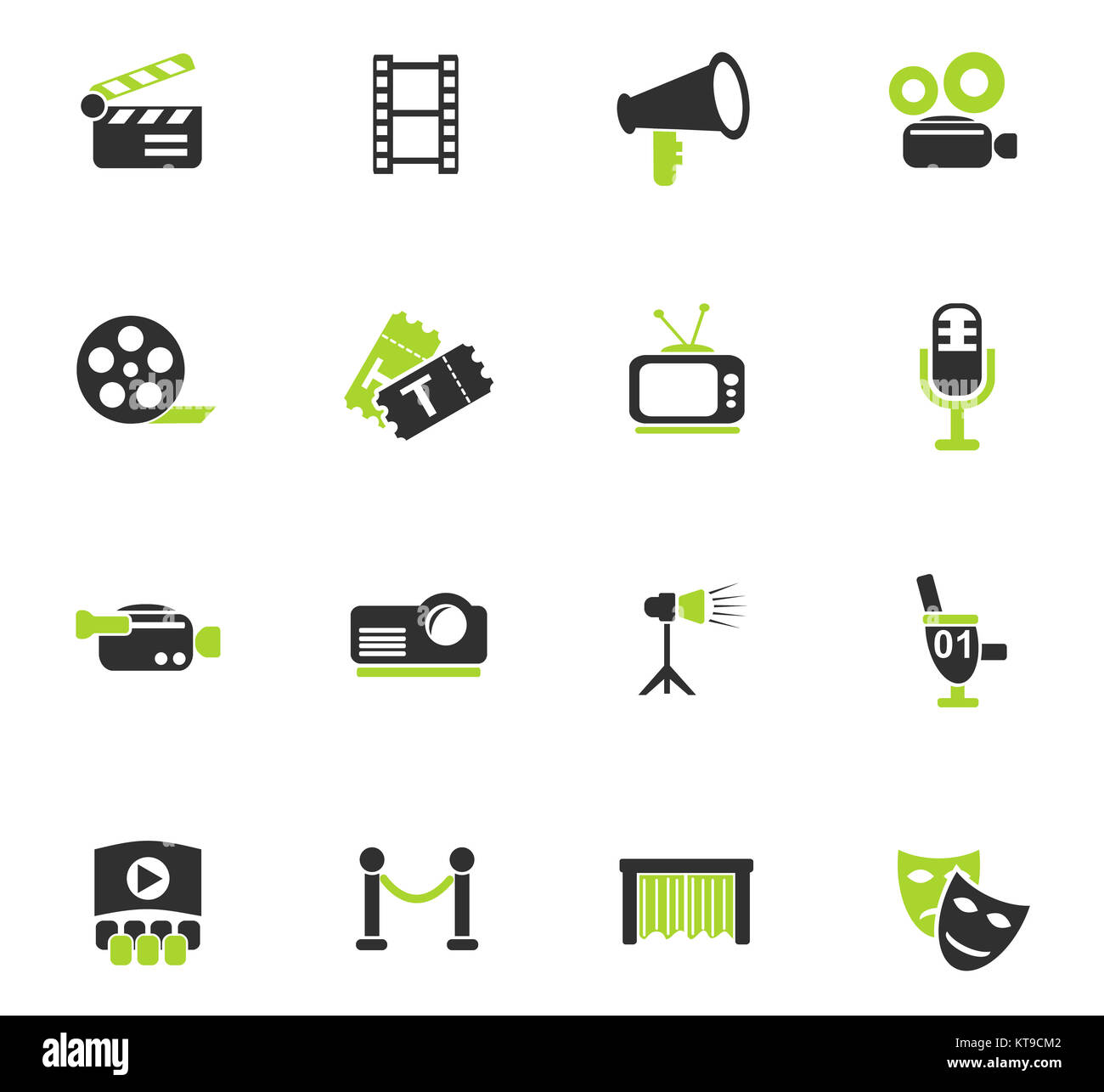 cinema icon set Stock Photo - Alamy