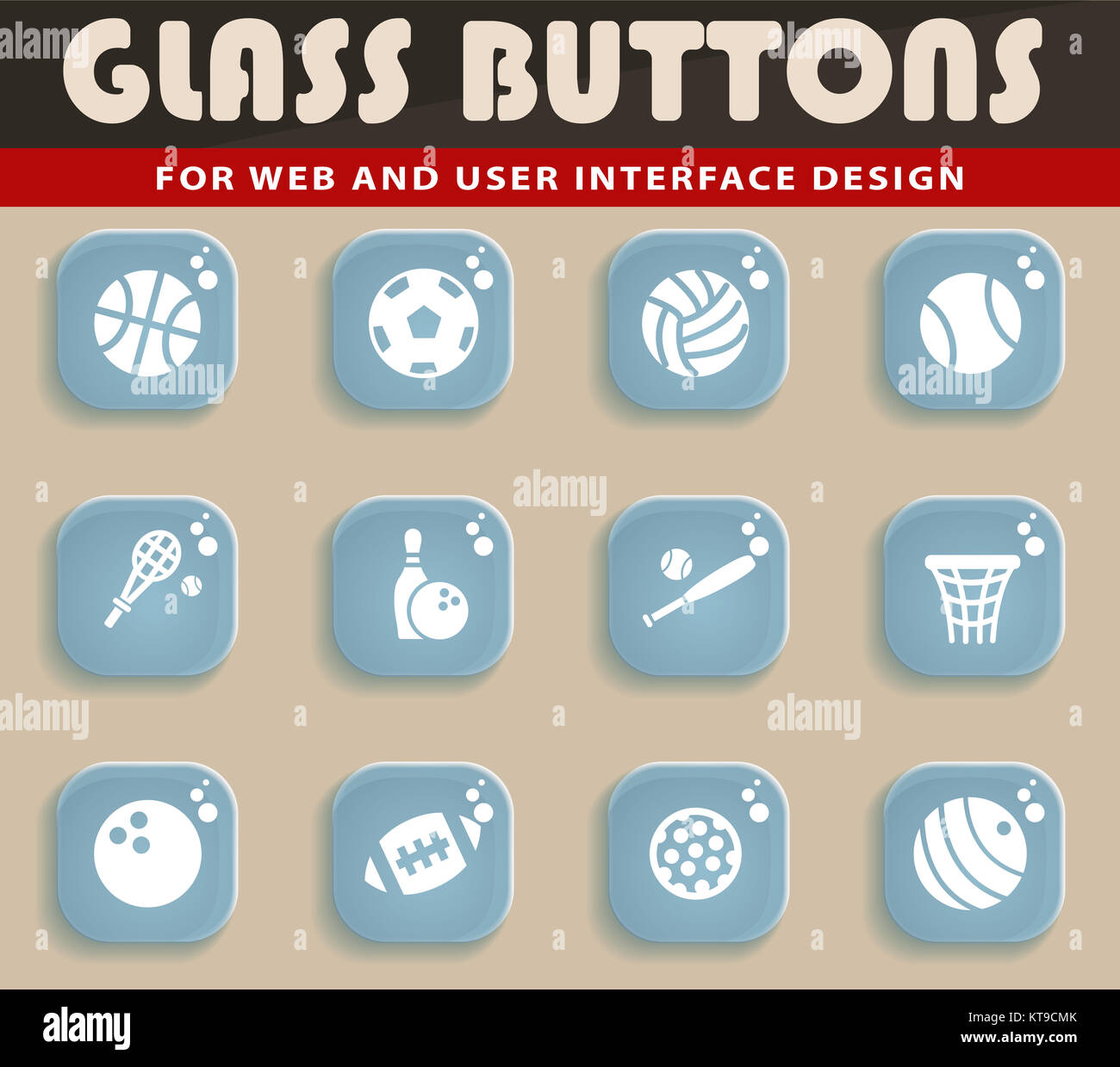 sport balls icon set Stock Photo - Alamy