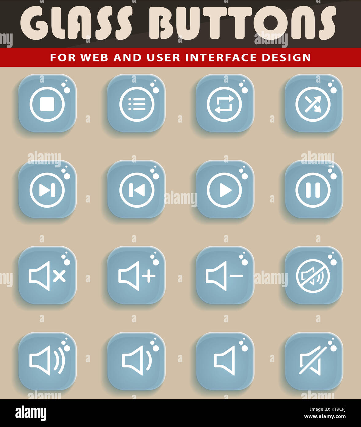 Media player icons Stock Photo - Alamy