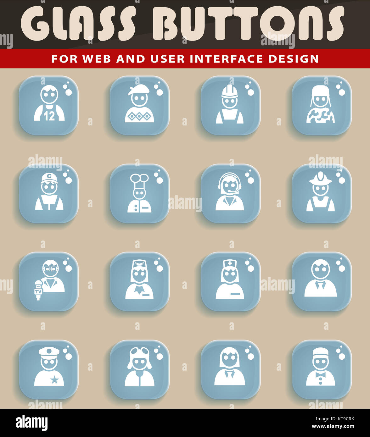 occupation icon set Stock Photo - Alamy