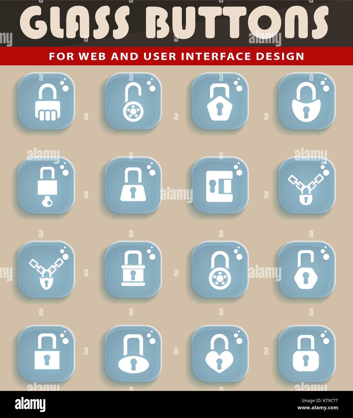 lock icons set Stock Photo - Alamy