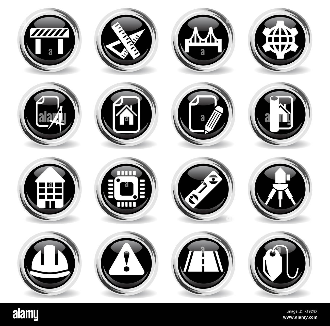 engineering icon set Stock Photo - Alamy