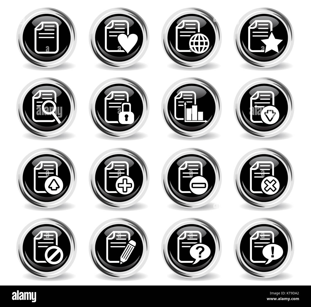 document icon set Stock Photo - Alamy