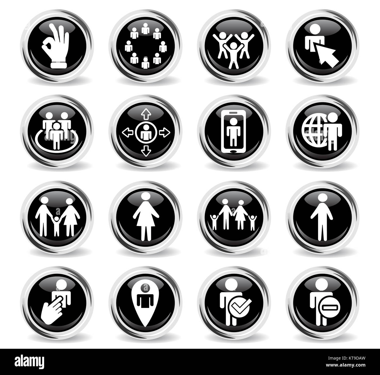 community icon set Stock Photo - Alamy