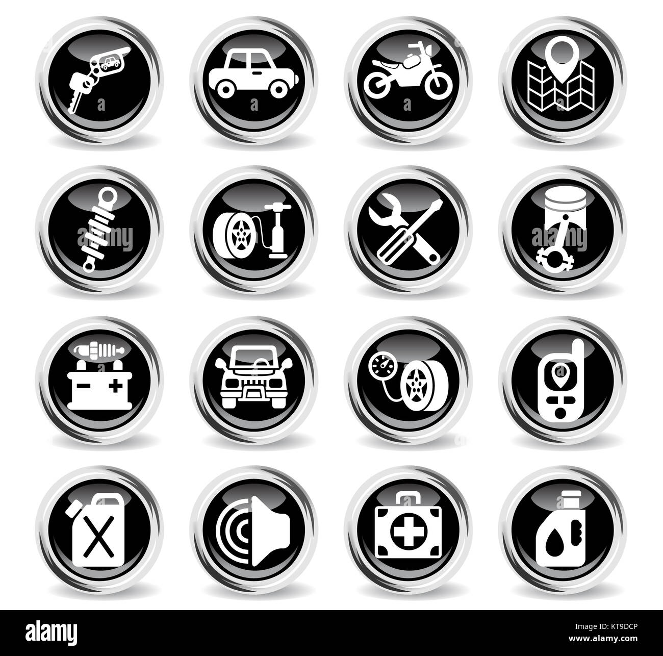 car shop icon set Stock Photo - Alamy