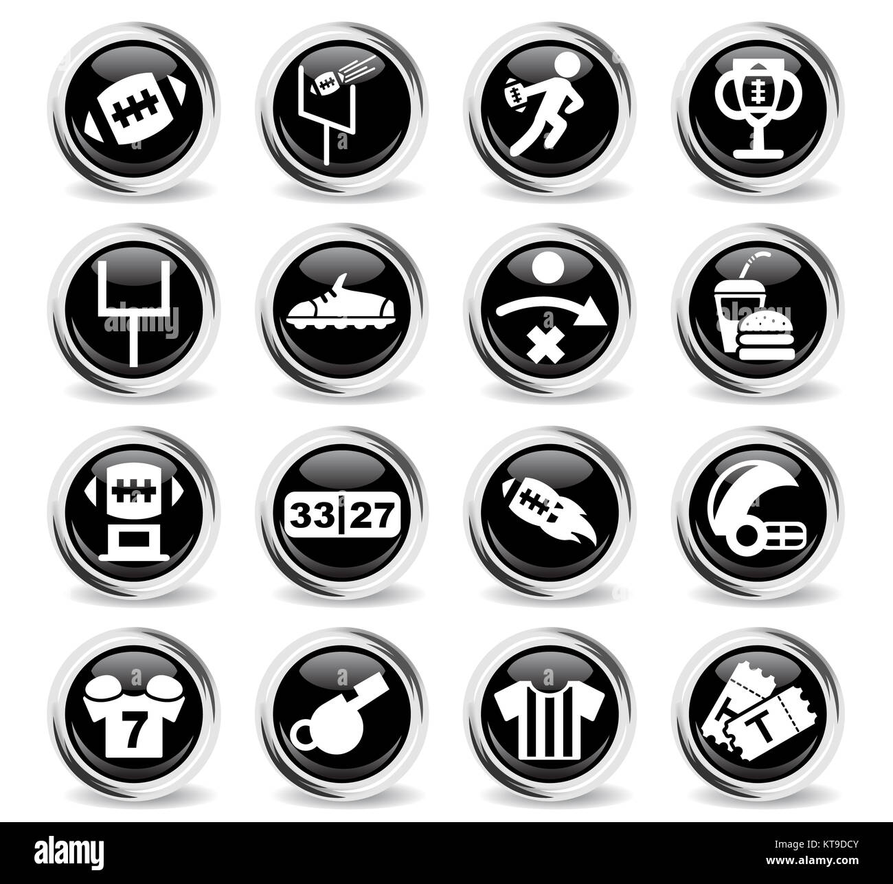 american football icon set Stock Photo - Alamy
