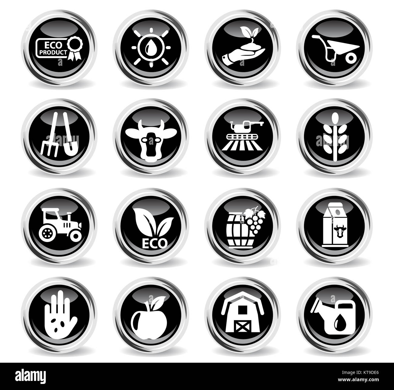 agricultural icon set Stock Photo - Alamy