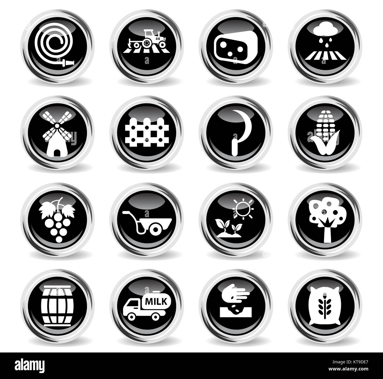 agricultural icon set Stock Photo - Alamy