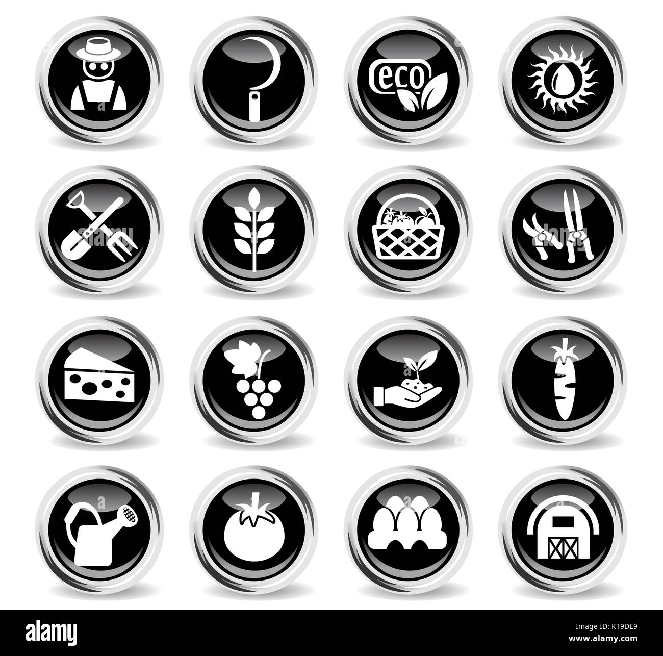agriculture icon set Stock Photo - Alamy