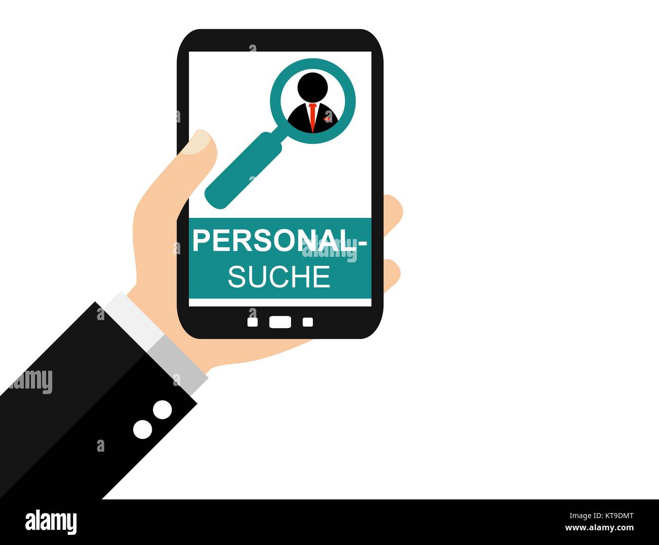 personnel search with the smartphone Stock Photo - Alamy