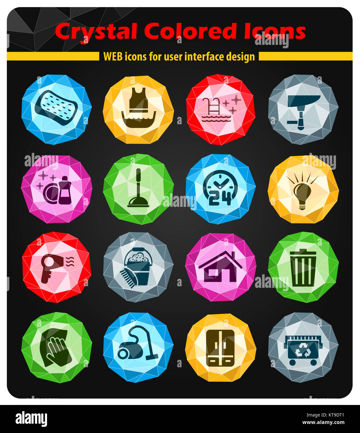cleaning company icon set Stock Photo - Alamy
