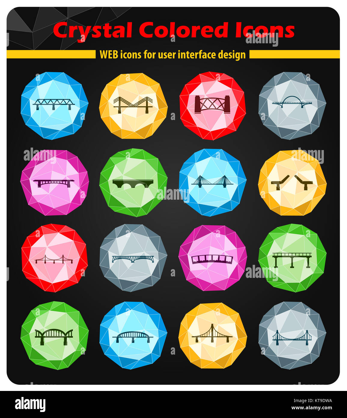 Current river bridge icon hi-res stock photography and images - Alamy