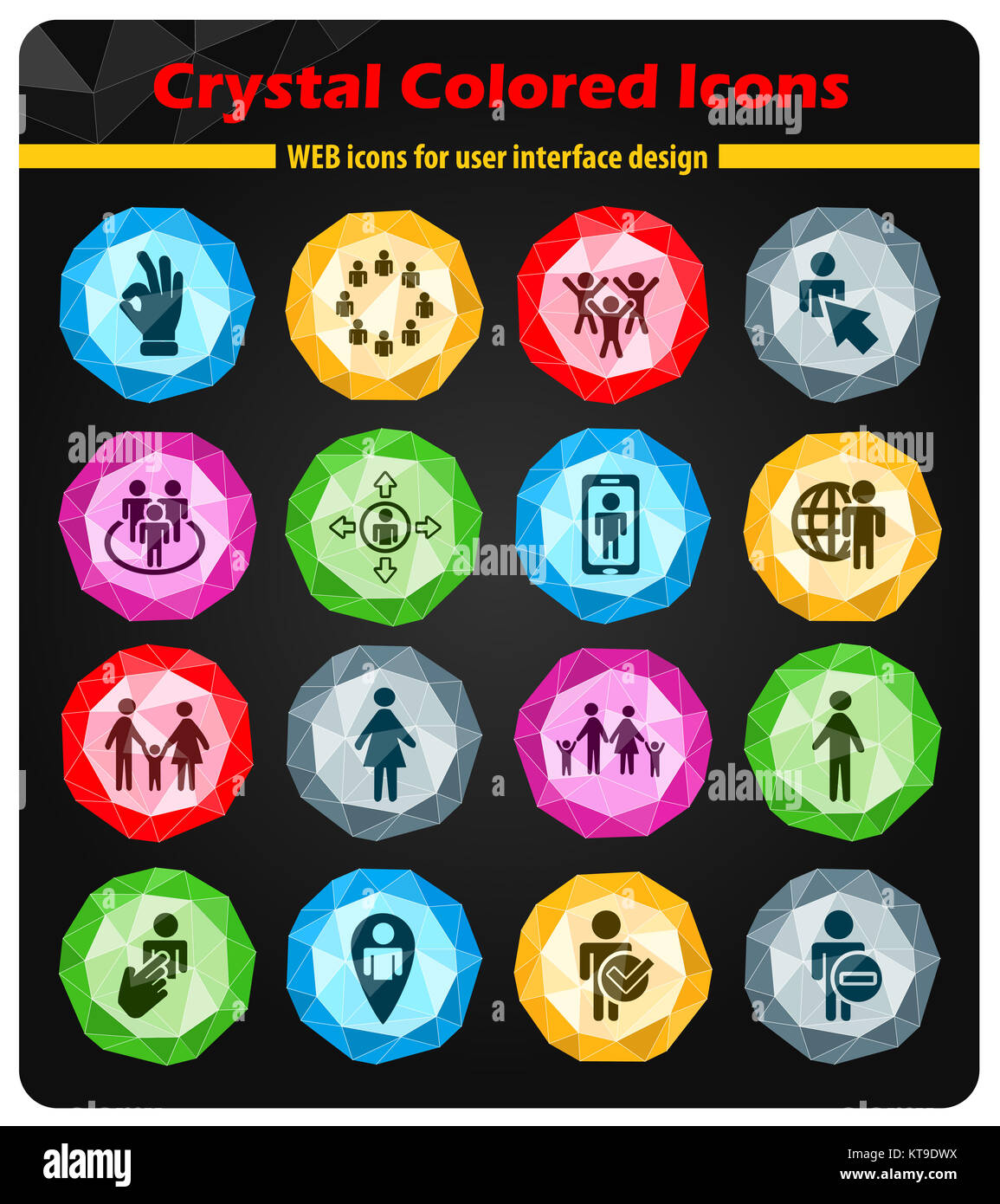 community icon set Stock Photo - Alamy