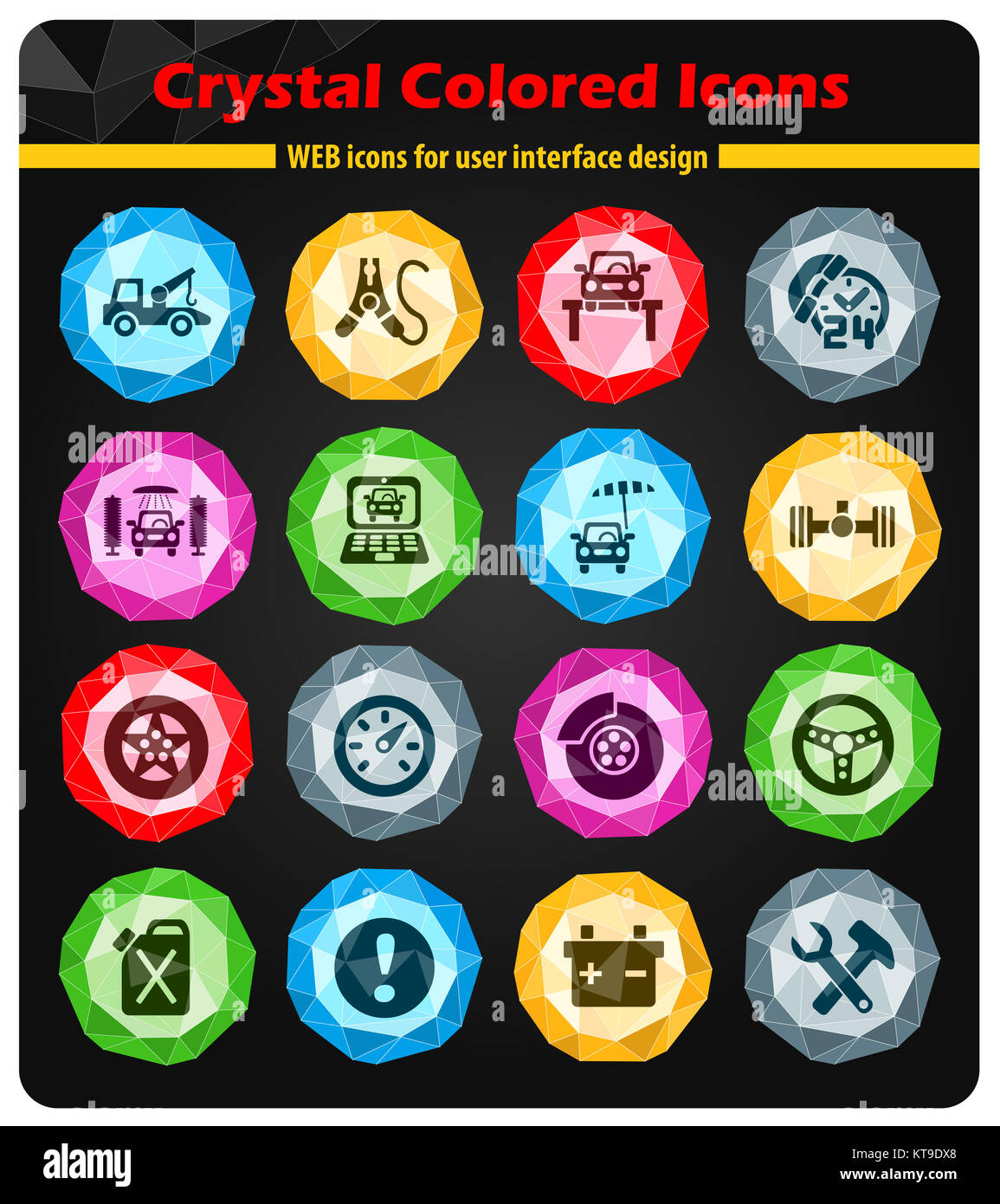 car service icon set Stock Photo - Alamy