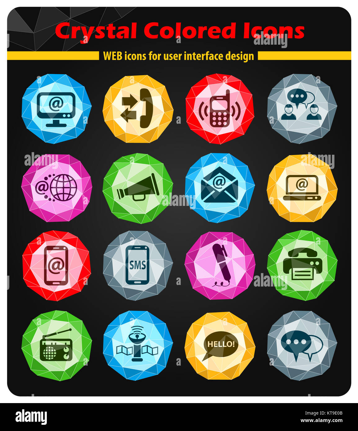communication icon set Stock Photo - Alamy