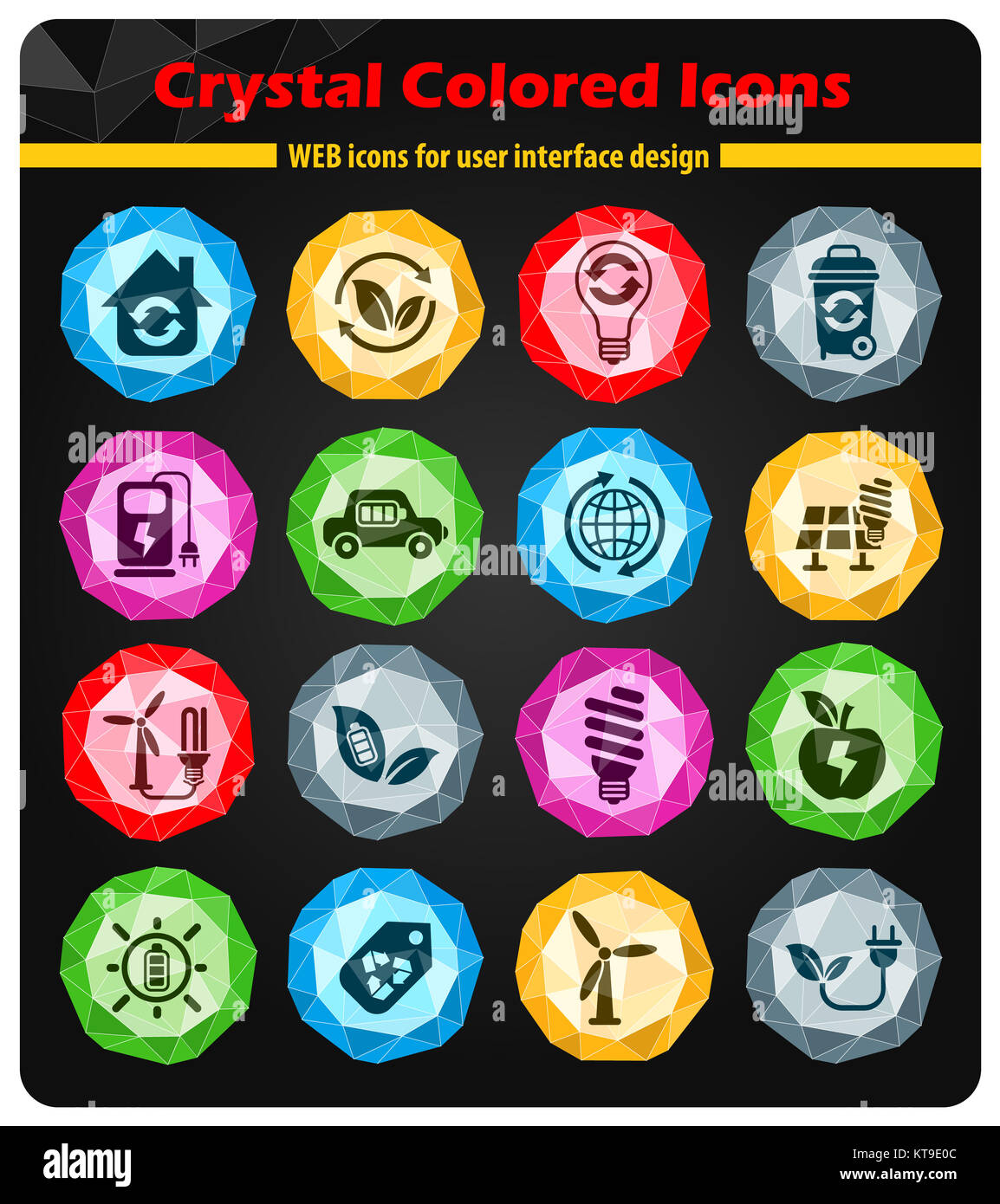 alternative energy icon set Stock Photo - Alamy