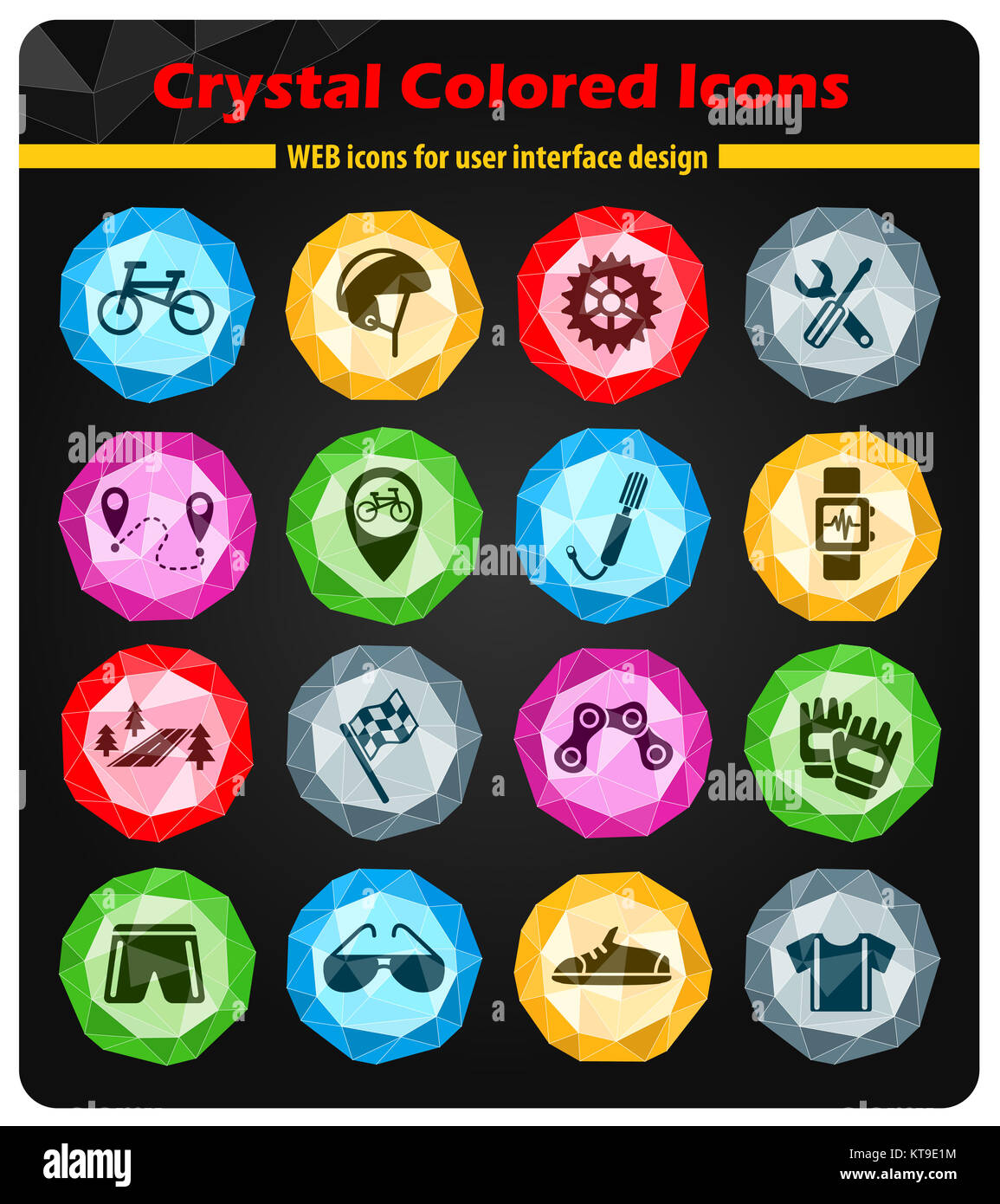 bicycle icon set Stock Photo - Alamy