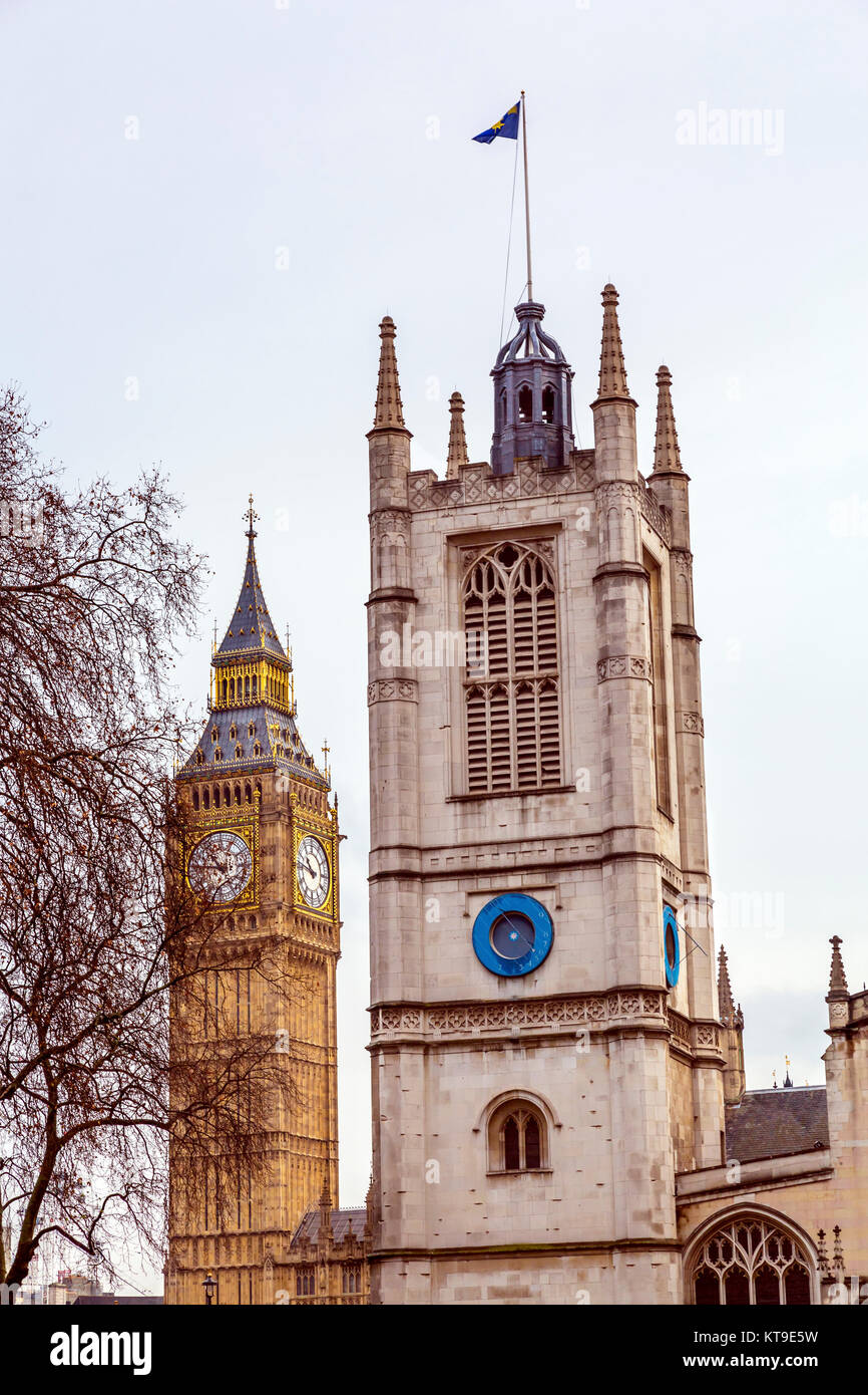 Saint Margaret Church Big Ben Tower London England Stock Photo - Alamy