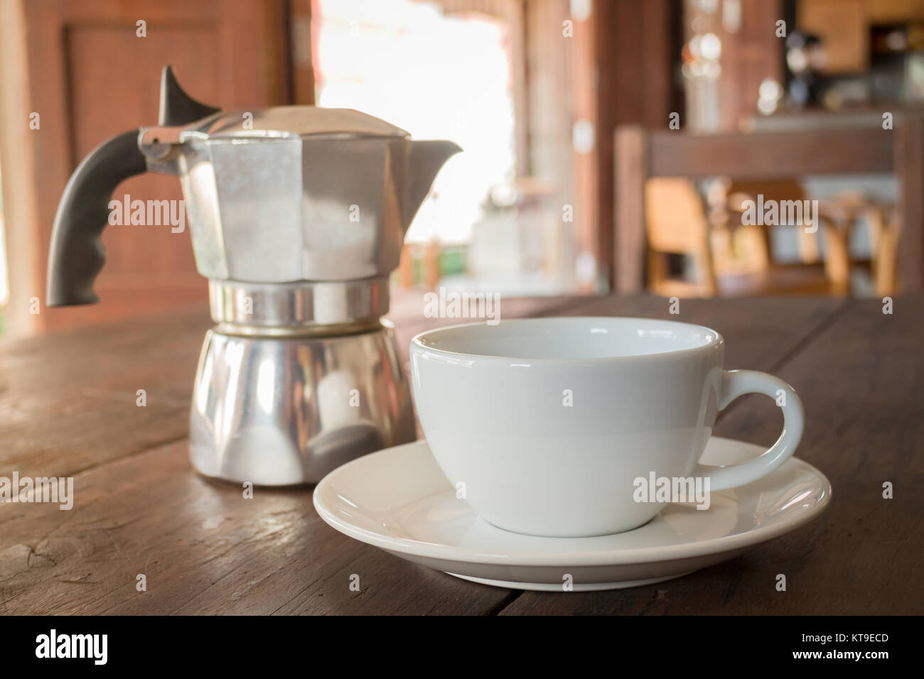 Homemade Hot Cup Of Coffee Stock Photo - Alamy