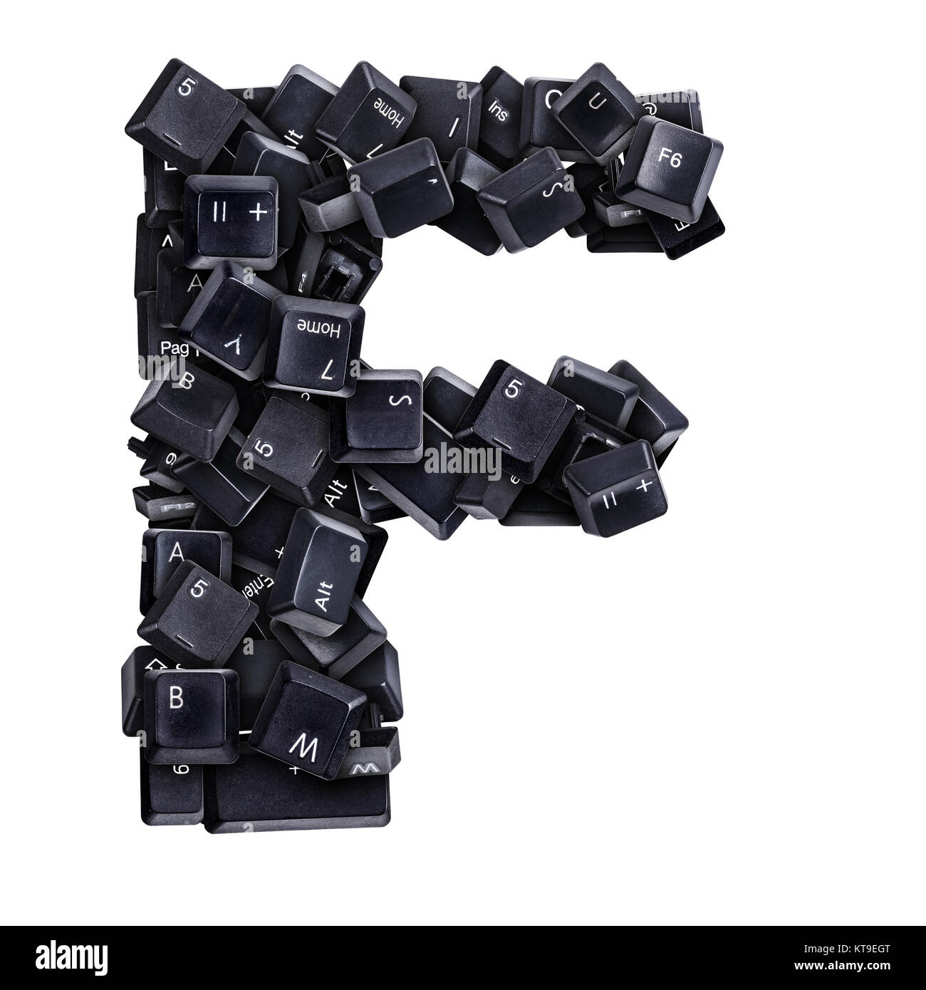 Letter F made of keyboard buttons Stock Photo - Alamy