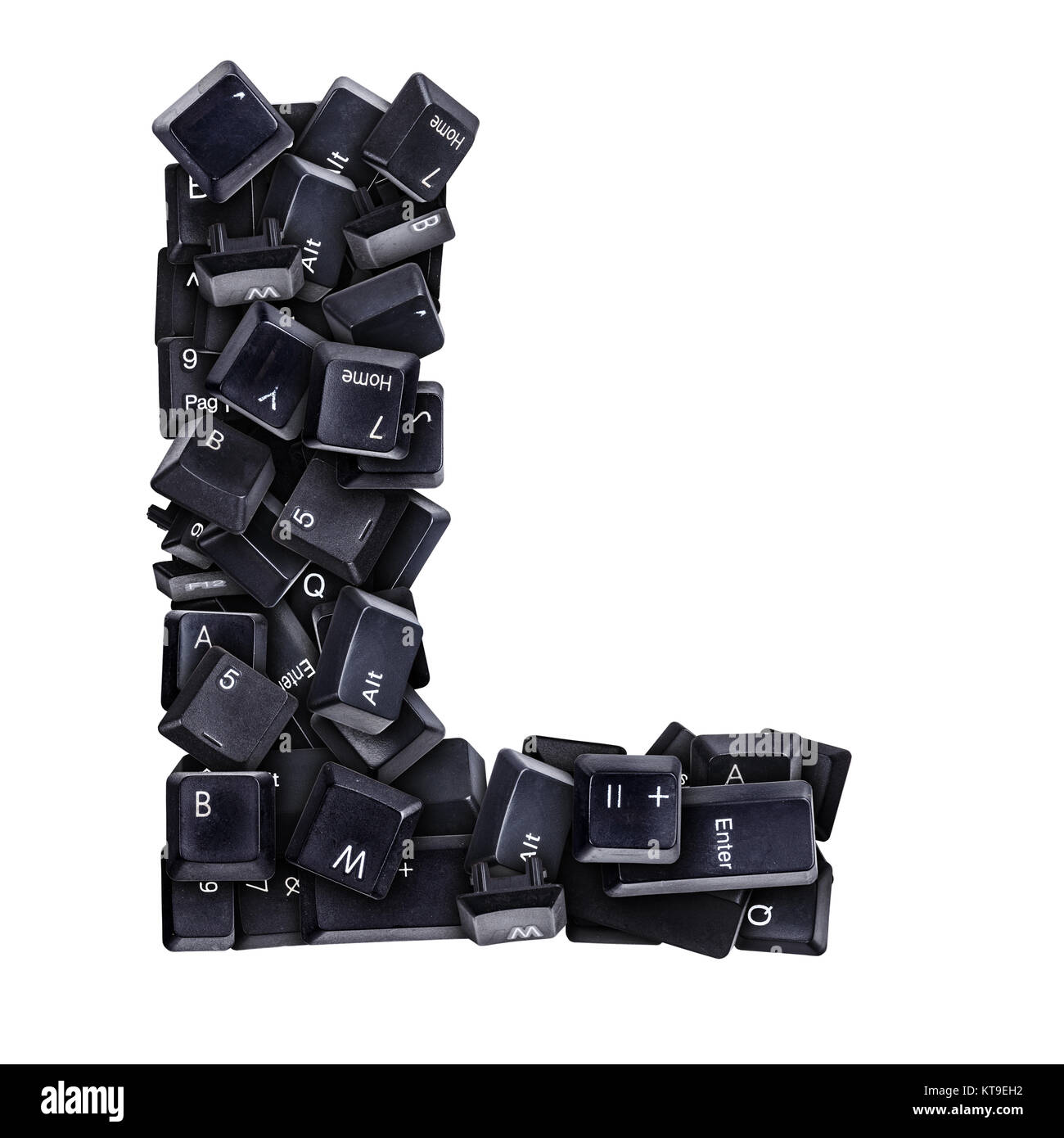 Letter L made of keyboard buttons Stock Photo - Alamy