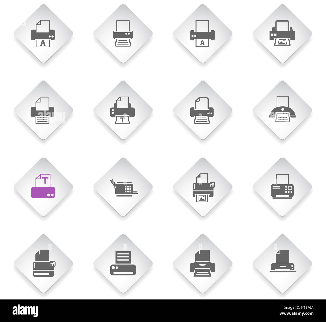 print icon set Stock Photo - Alamy